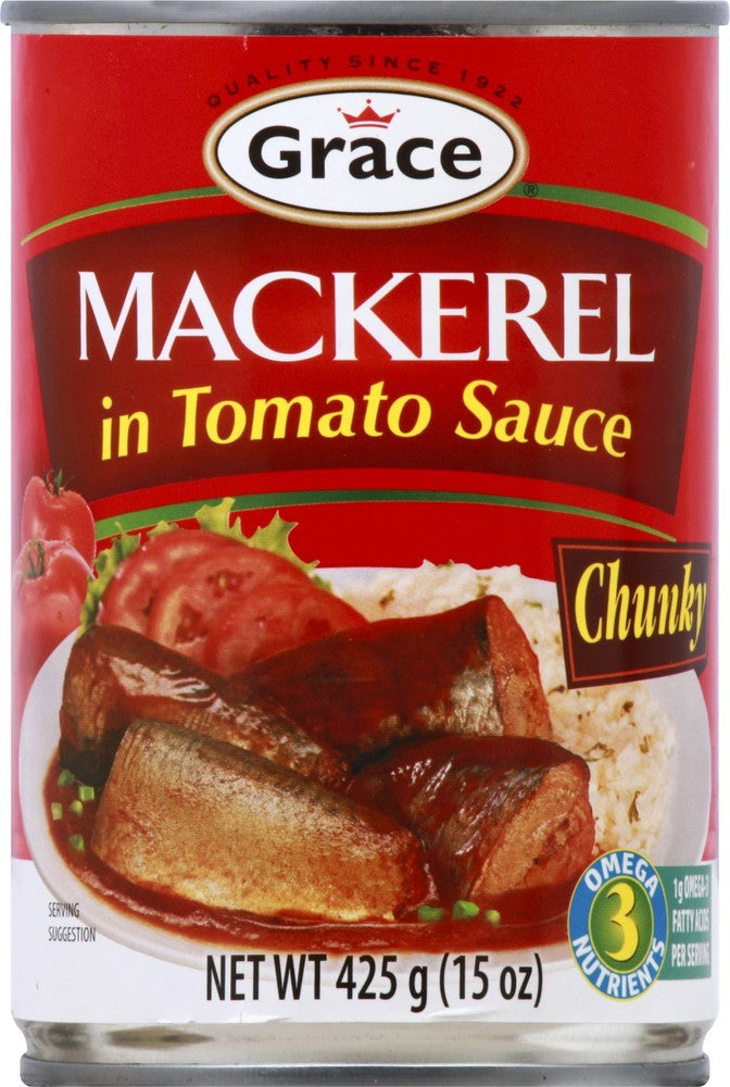 Grace Mackerel Chunky (in Tomato Sauce) 15oz – KingstonKornerShop.com